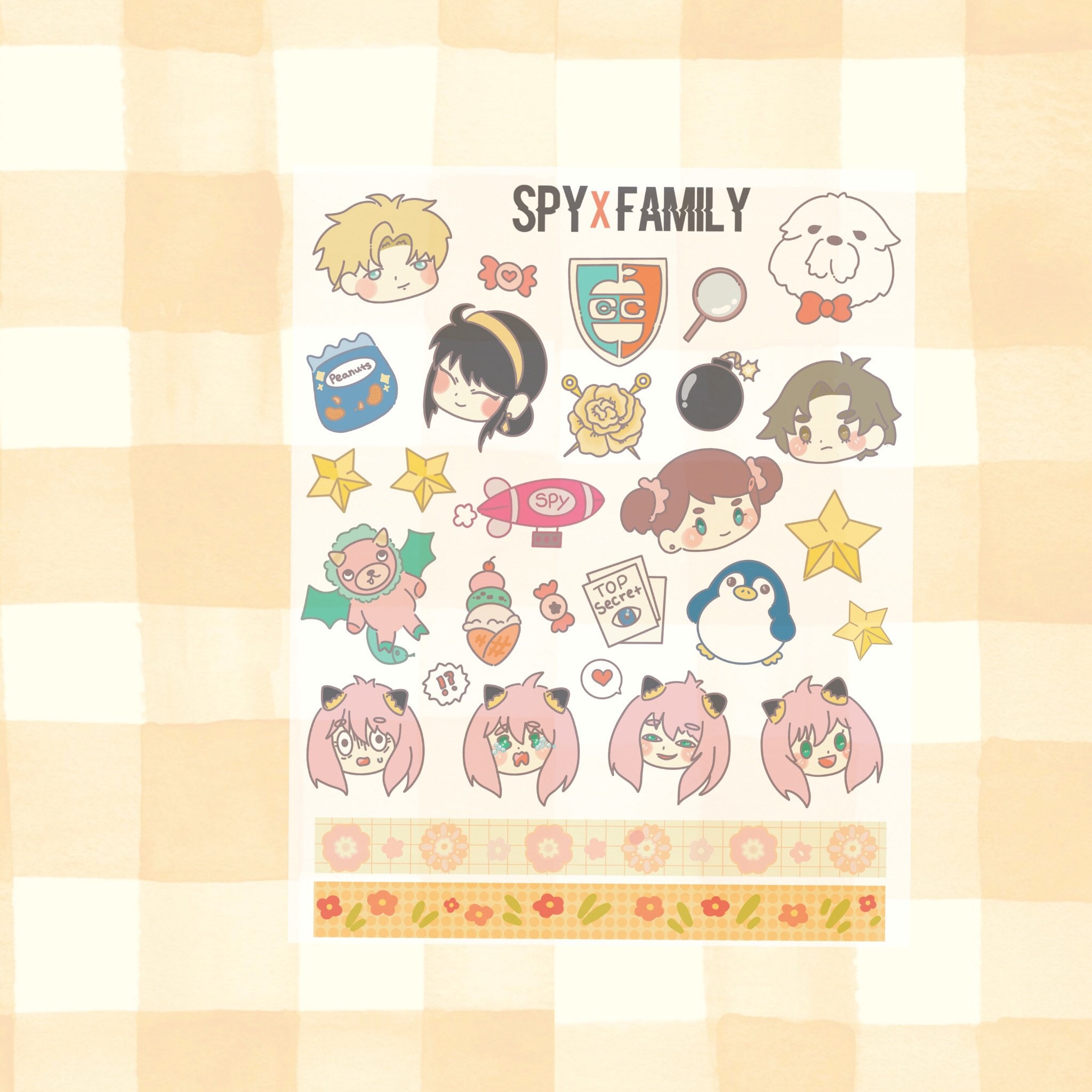 Kawaii Anime spy x family Sticker Sheet Mignon Bullet - Etsy France
