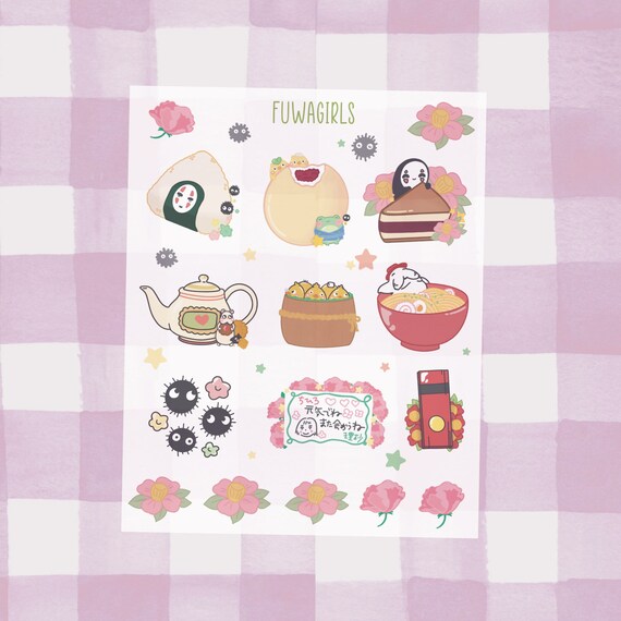 Kawaii Anime Food Theme Sticker Sheet Cute Bullet Journal | Etsy