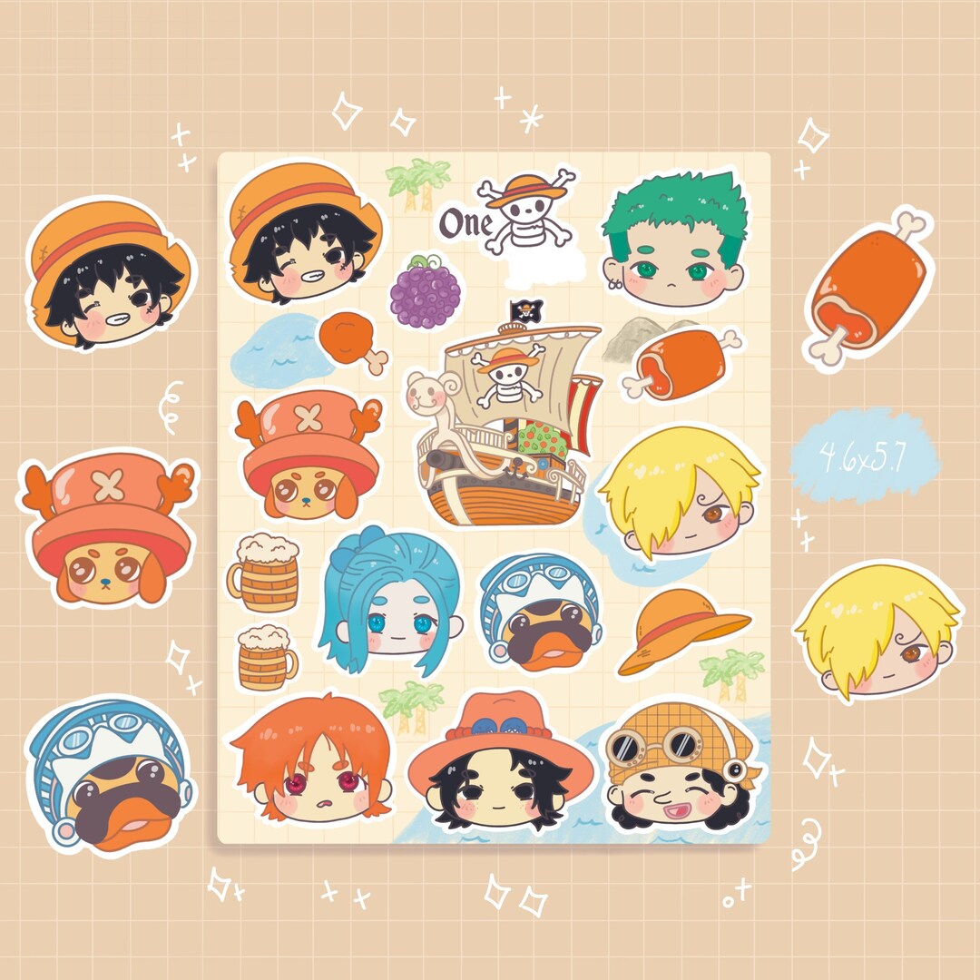 Kawaii One Anime Sticker Sheet Cute Bullet Journal, Bujo, Planner ...