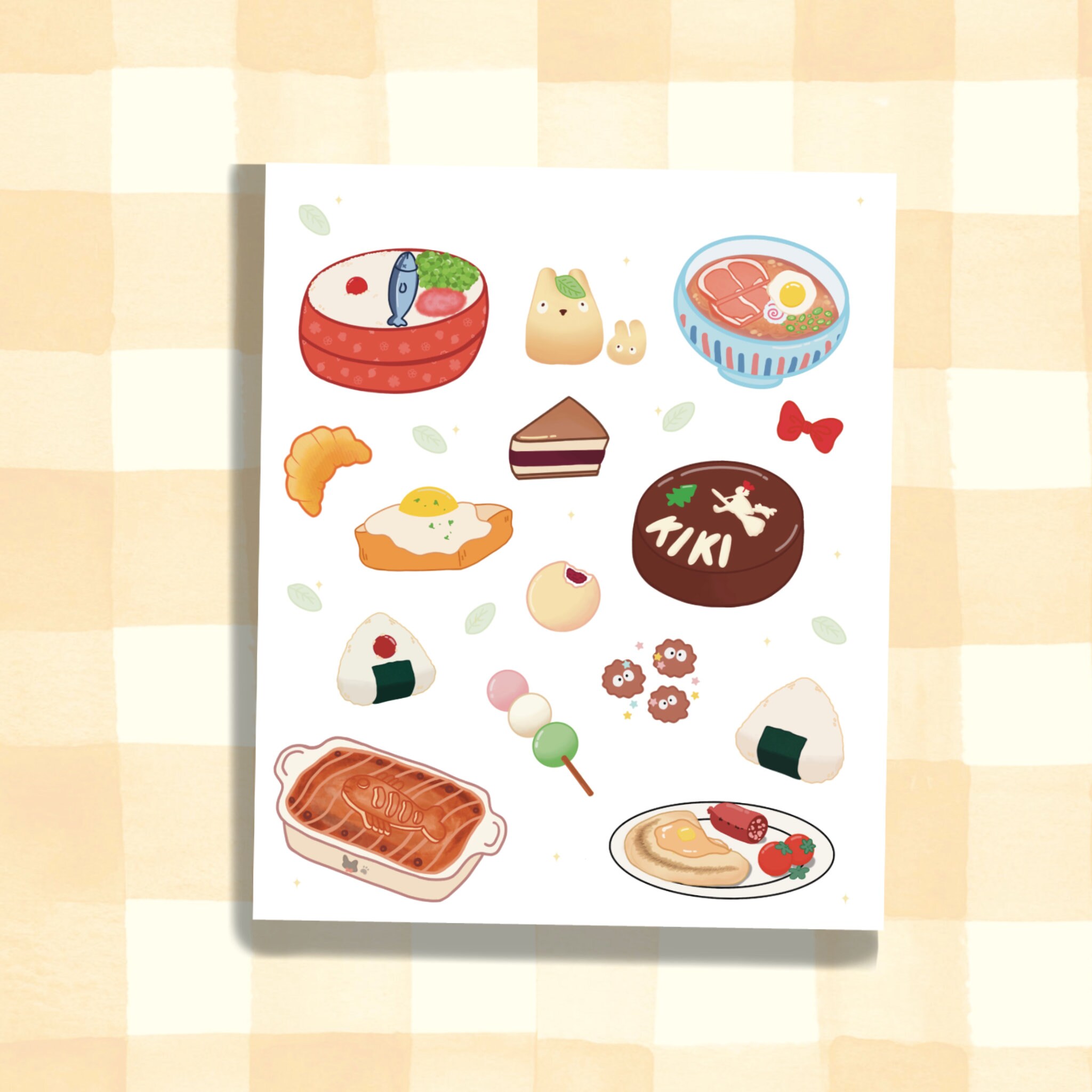 Kawaii Anime Food Theme Sticker Sheet Cute Bullet Journal | Etsy