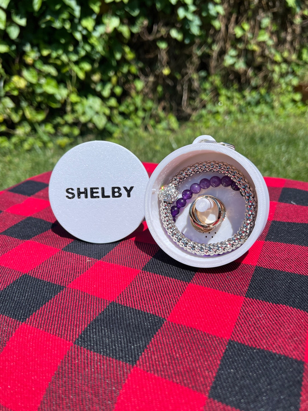 Jewelry Case Custom Color for Traveling Essential Ring Holder to Secure ...