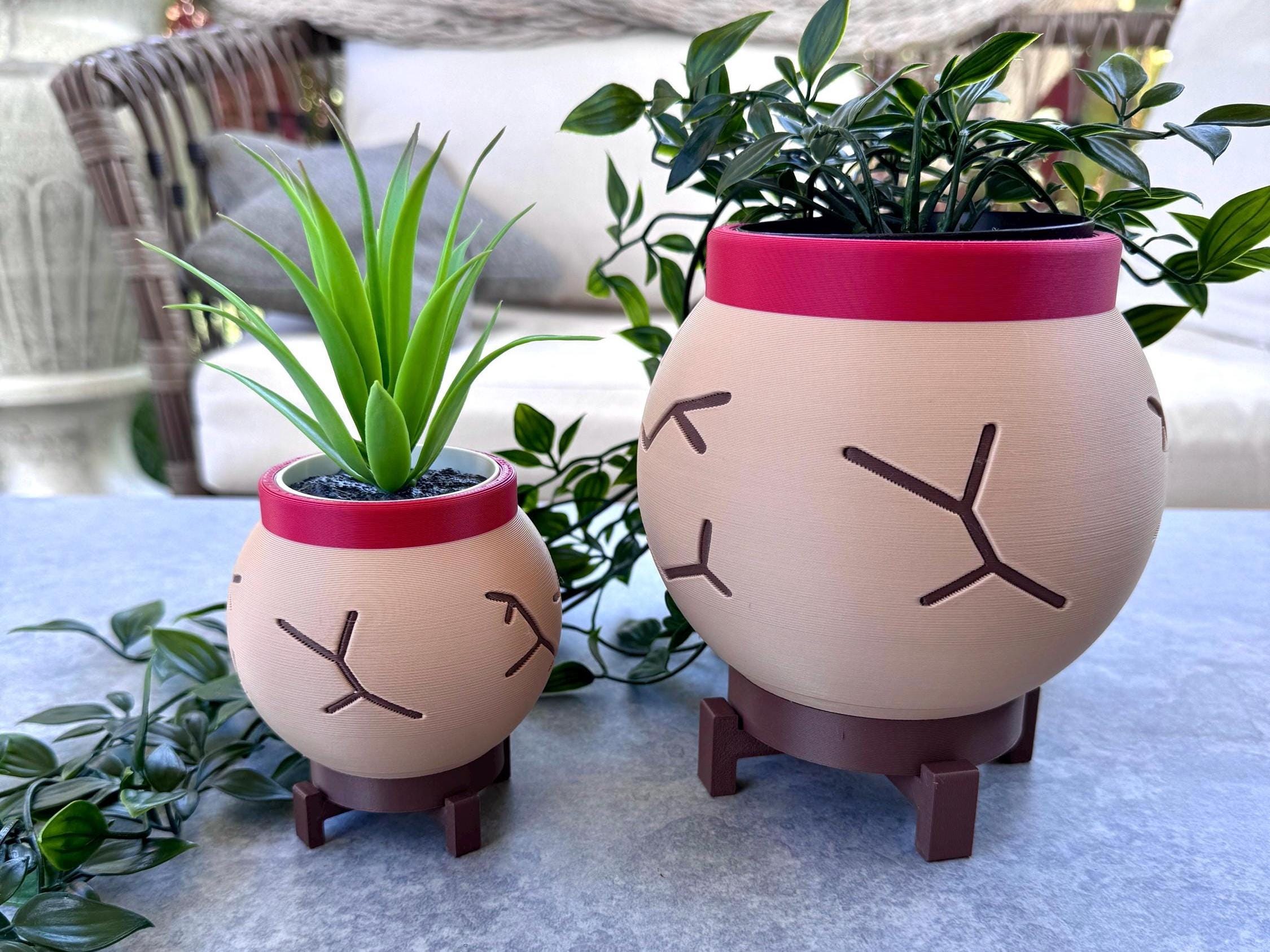 Indoor Anime Lover Planter for Home Decor Artificial Plant Holder Real ...