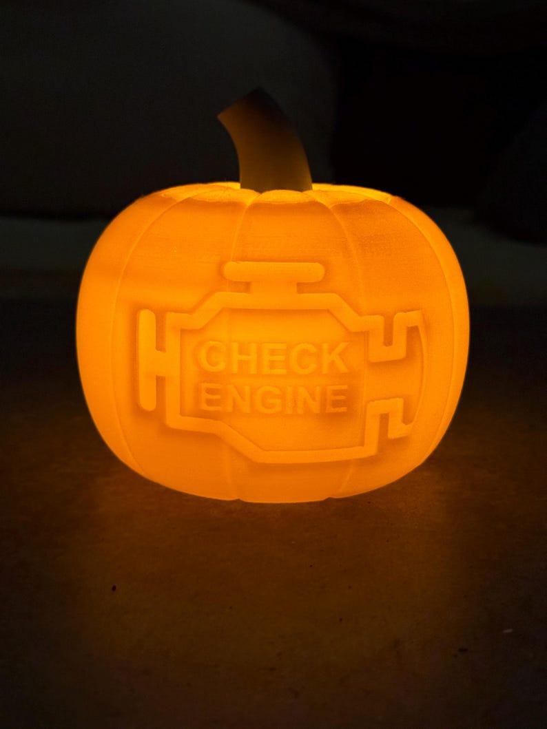 Halloween Pumpkin Check Engine Light Decor for Spooky Season Candy ...