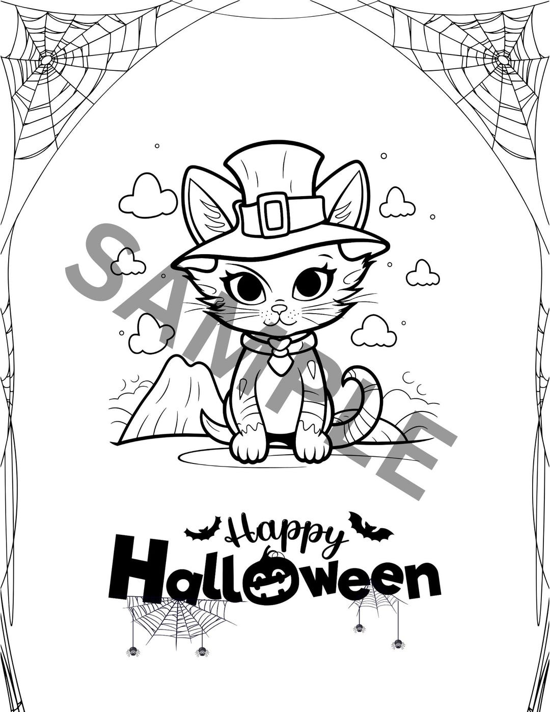 Cute Animal Halloween Coloring Pages for Kids – 10 Printable Designs - Etsy