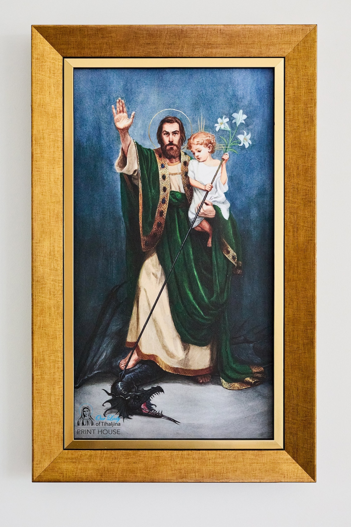 Saint Joseph Terror of Demons Print on Canvas Wooden Based - Etsy