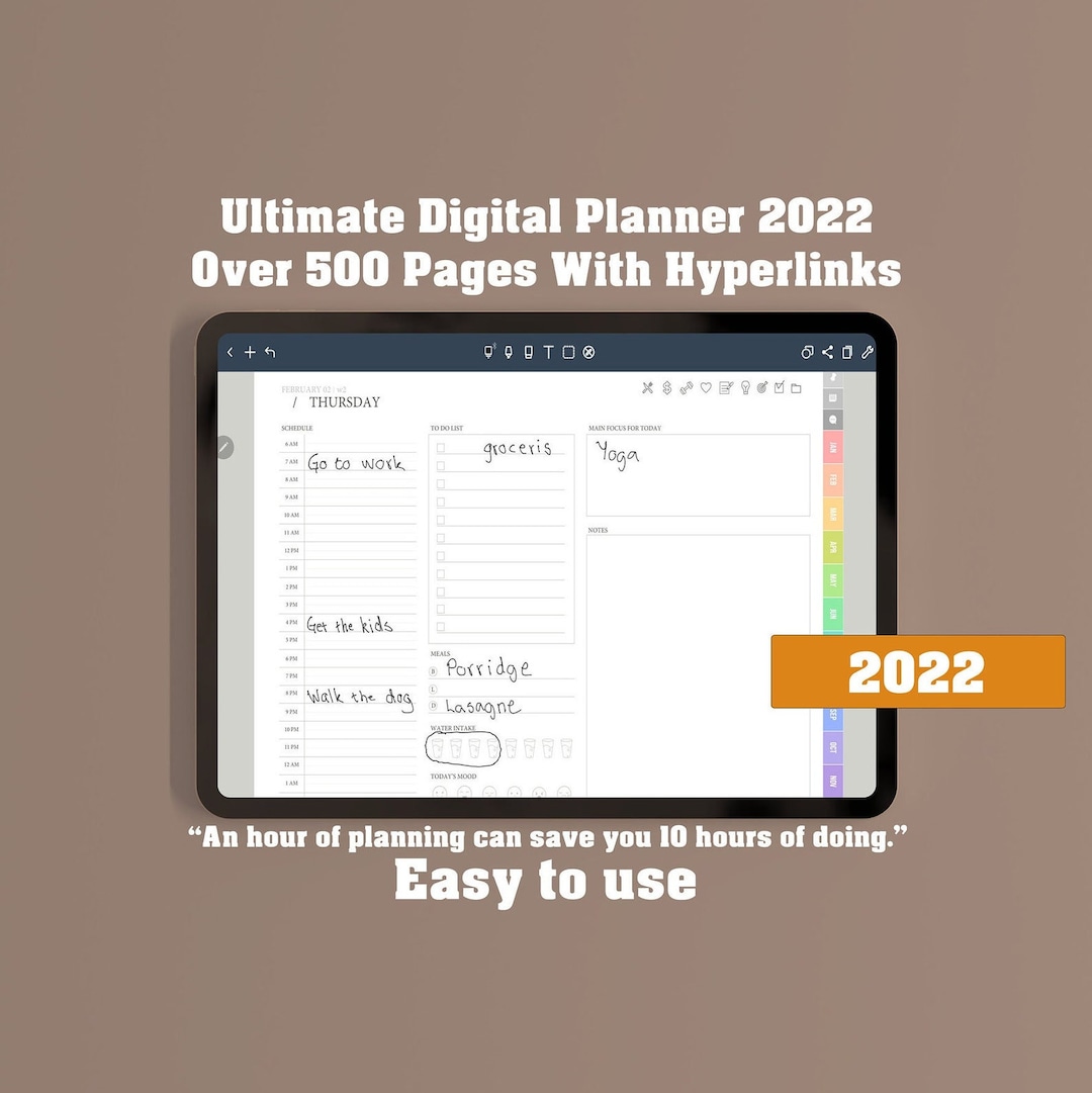 Digital Planner 2022 Android Plannernotability Planner - Etsy