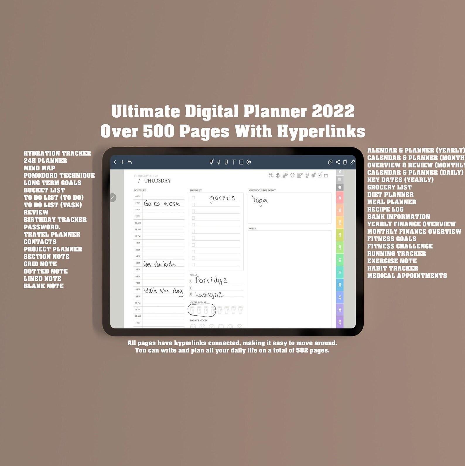 Digital Planner 2022 Android Plannernotability Planner - Etsy