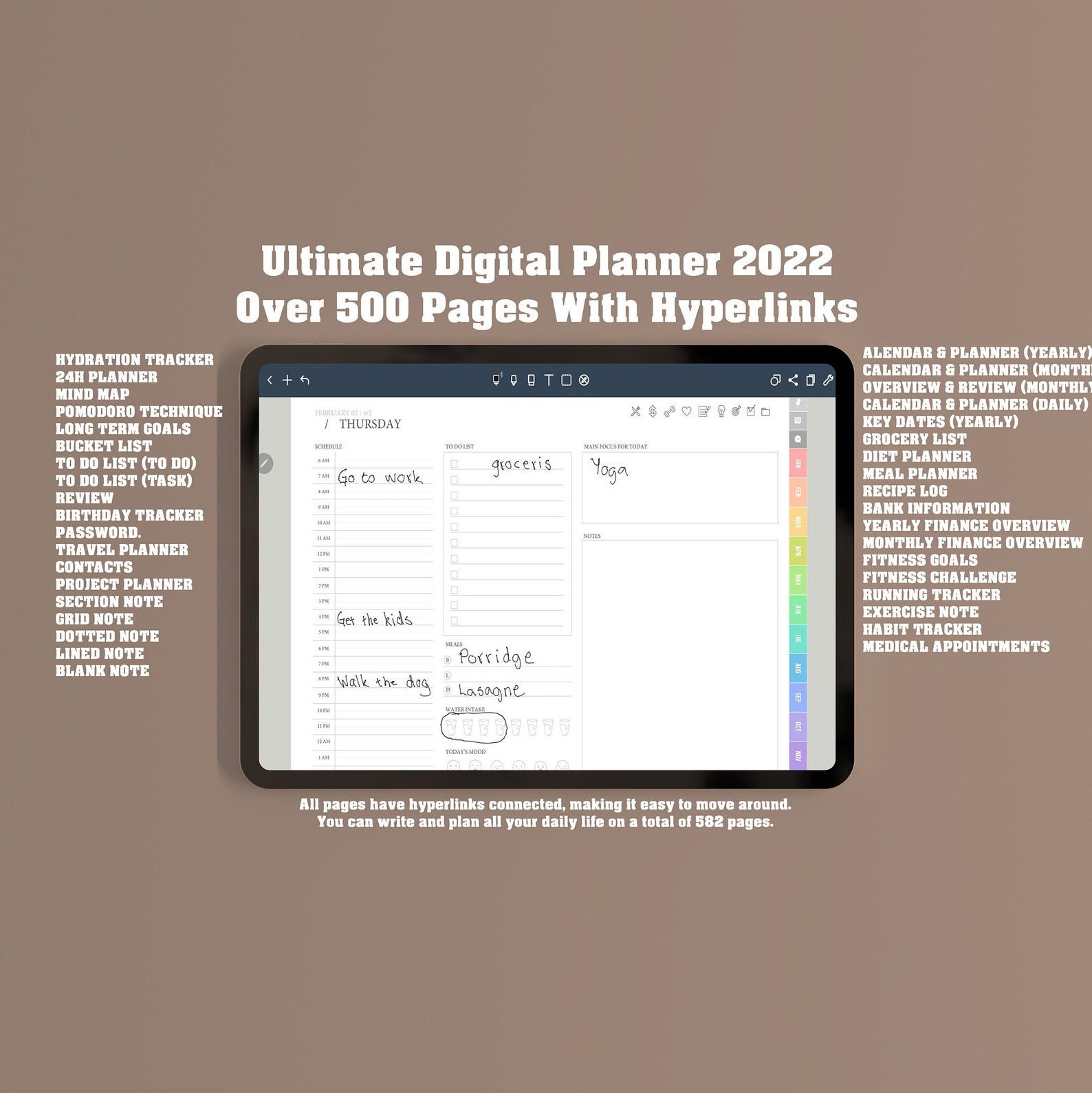 Digital Planner 2022 Android Plannernotability Planner - Etsy