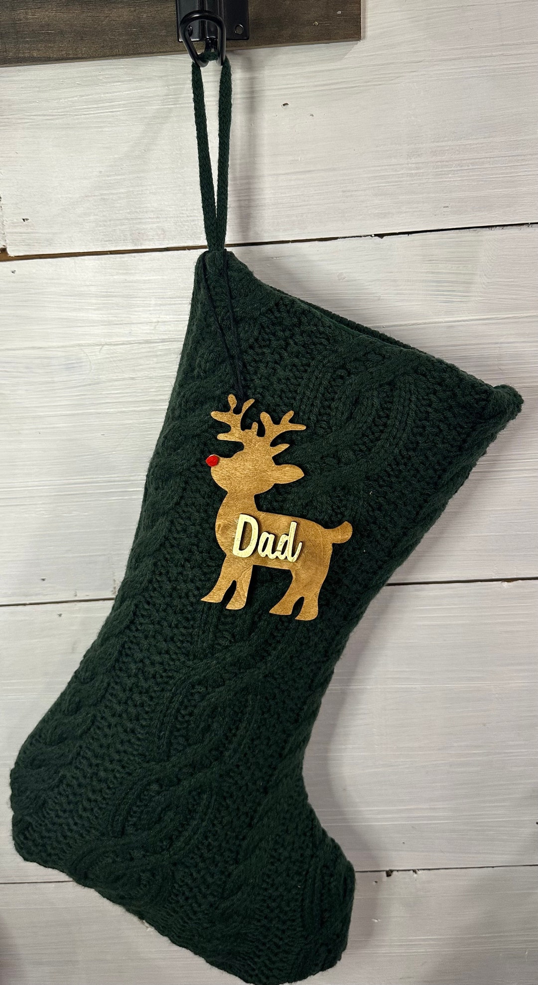 Rudolph Stocking Tag/rudolph Name Ornament - Etsy