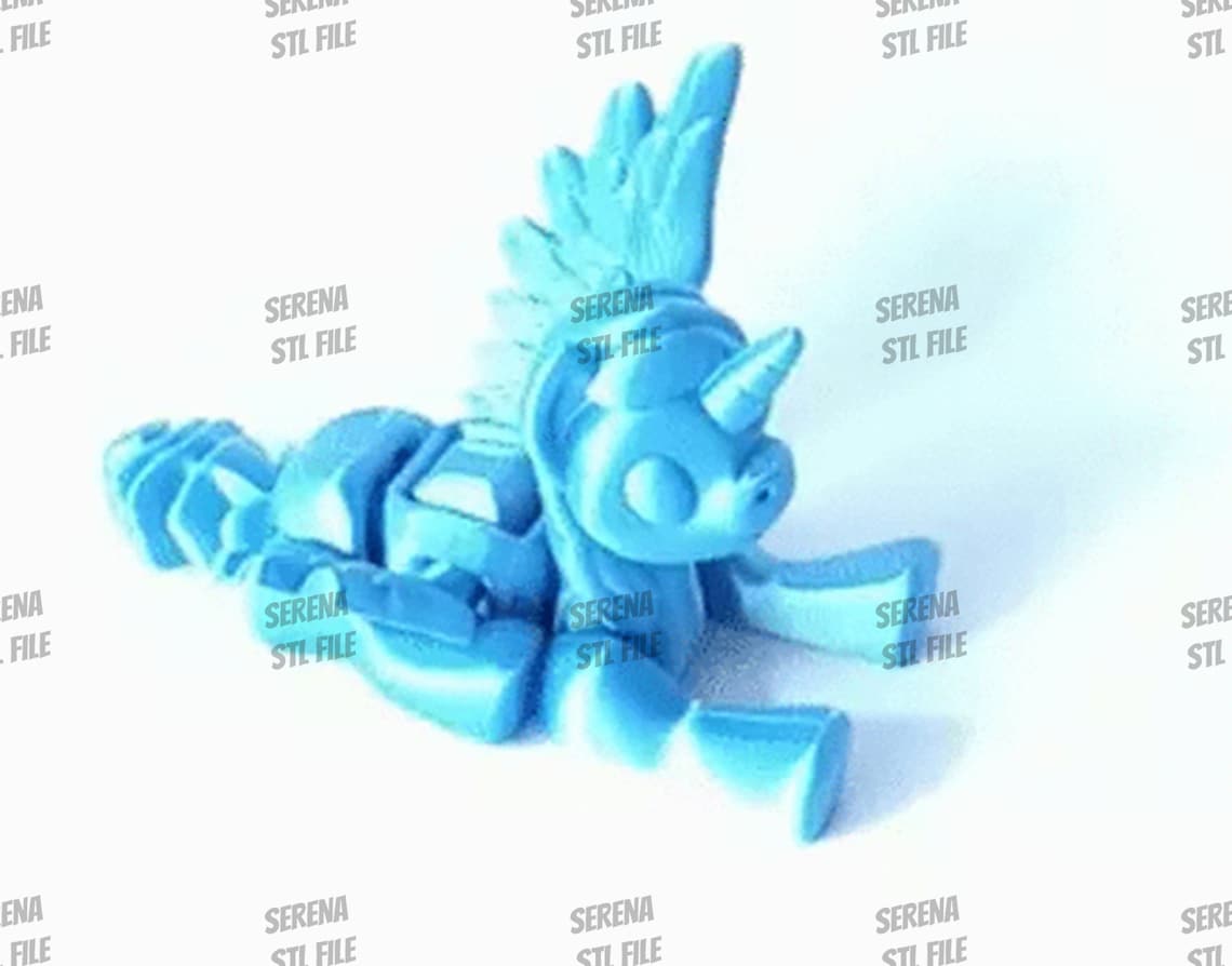 Articulated Flexi Flying Unicorn 3d Prints Stl File Etsy