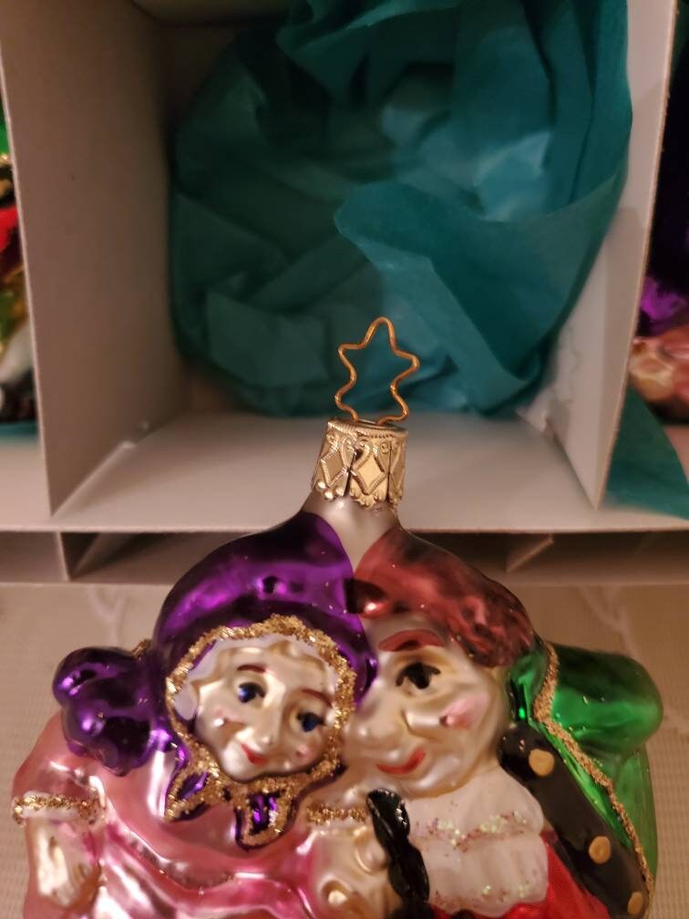 Vintage 6pc Set Old World Christmas Holiday Ornaments Mr and Mrs Fezzy ...