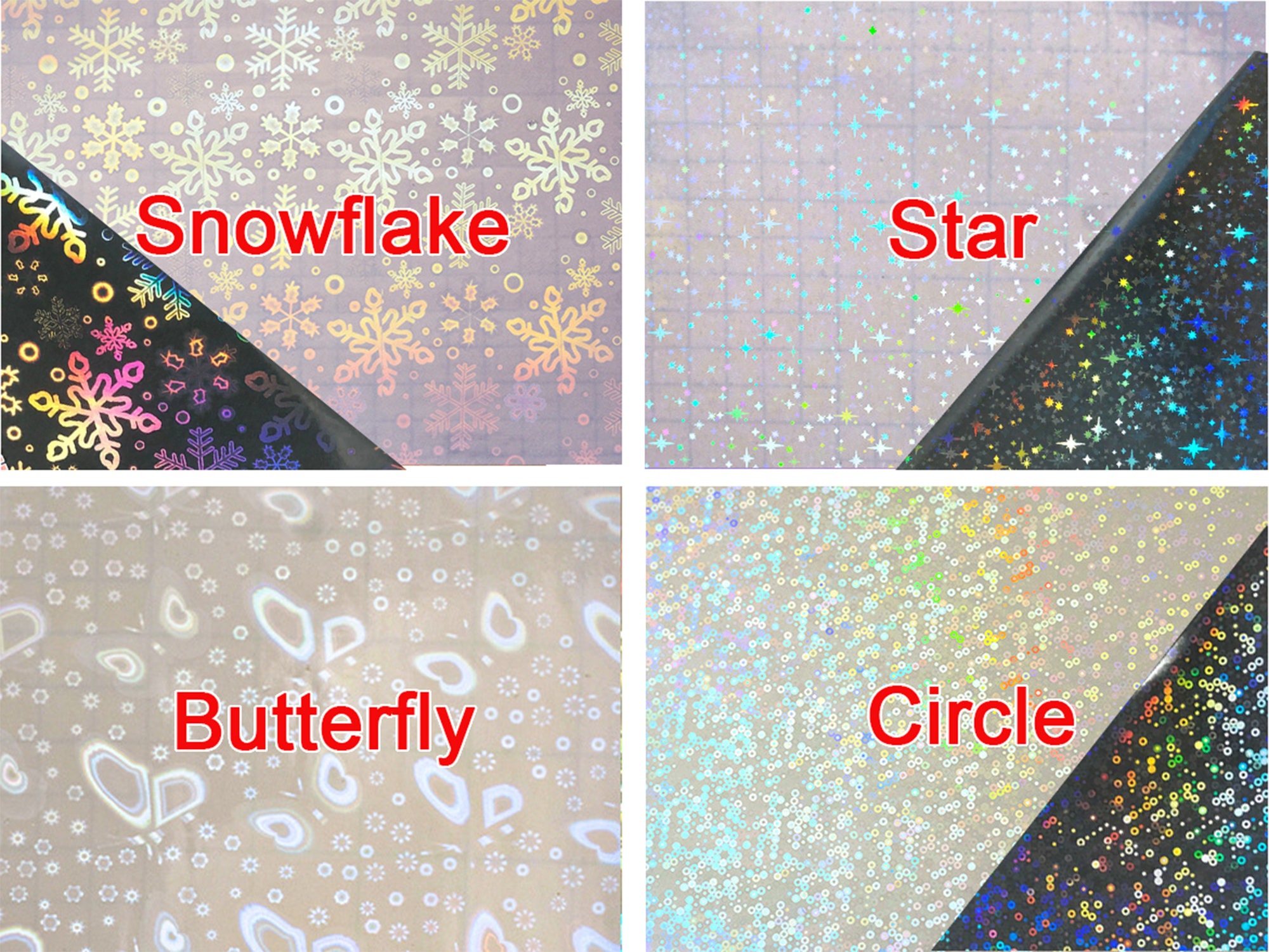 10x A4 Holographic Self Adhesive Overlay Sheets, Holographic Overlay ...