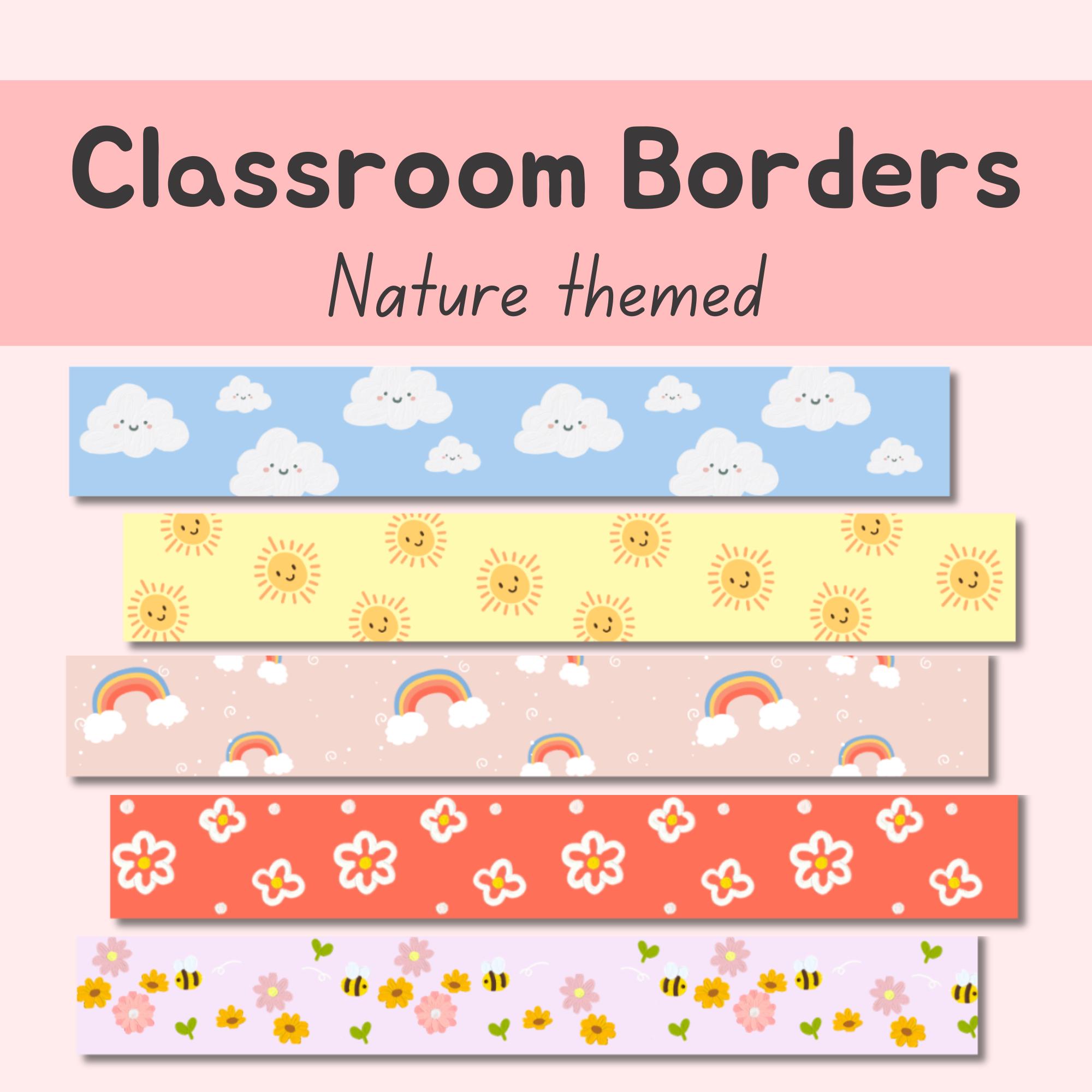 Nature Theme Classroom Borders Primary or Kindergarten Classroom ...