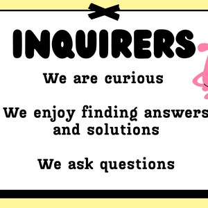IB PYP 10 Learner Profiles Decorative Classroom Poster Digital Download ...
