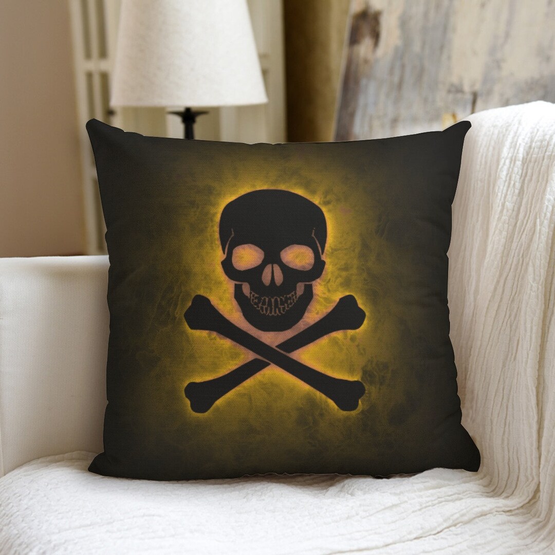 Toxic Skull Couch Pillow insert Included - Etsy