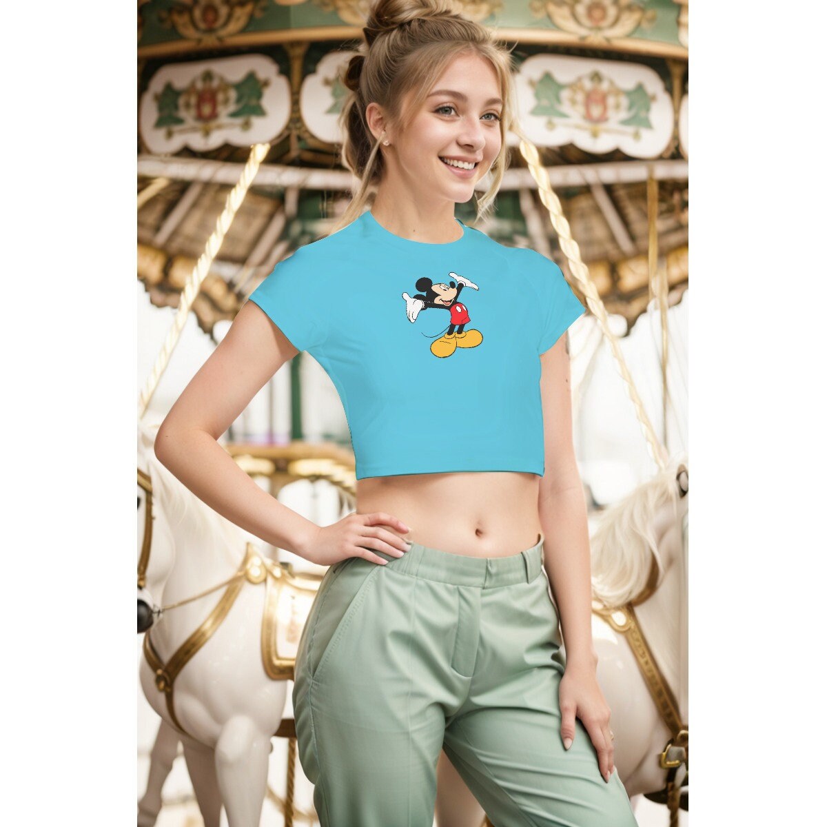 Classic Mickey Mouse Crop Top - Etsy
