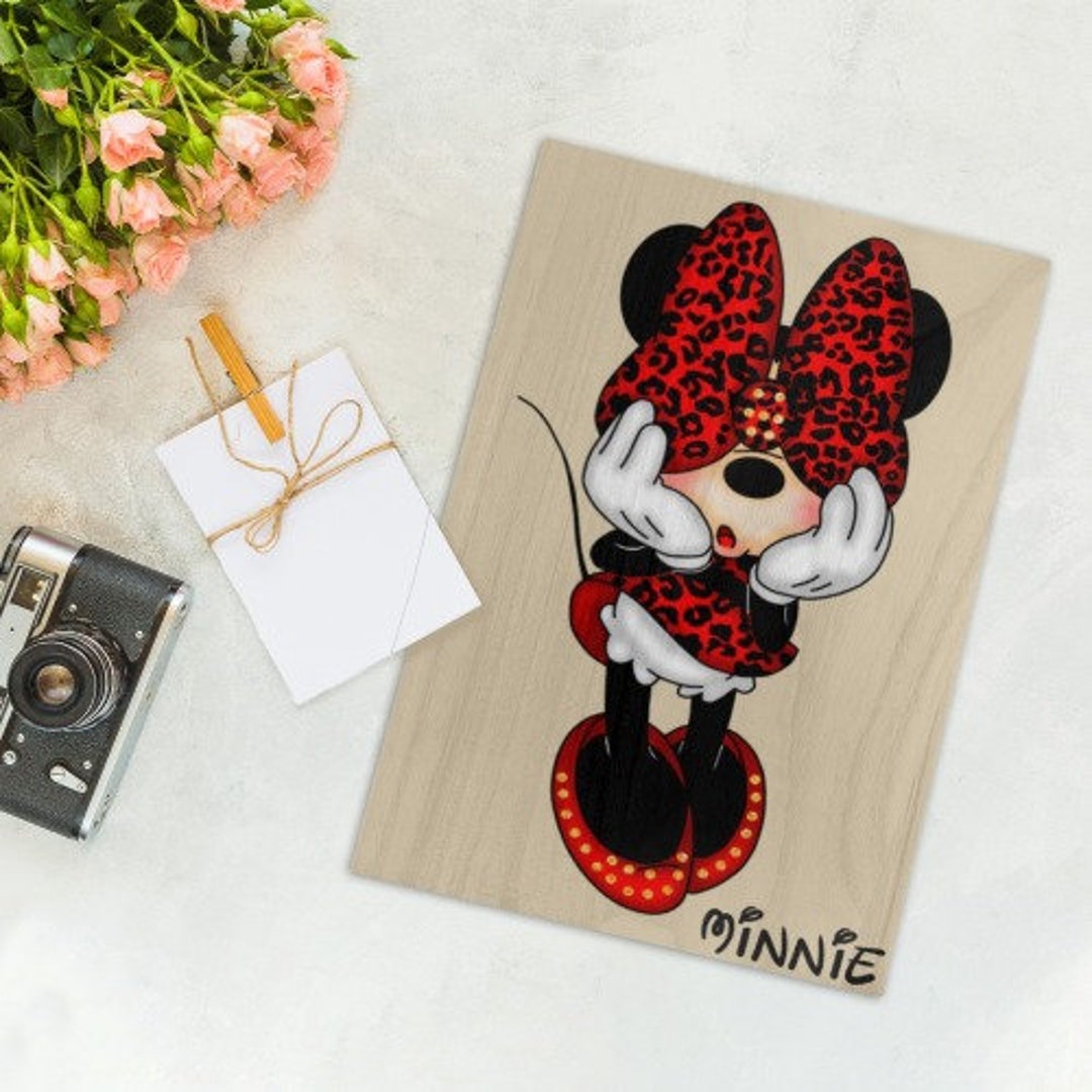 Custom Minnie Mouse Wooden Art Print 8x12 - Etsy