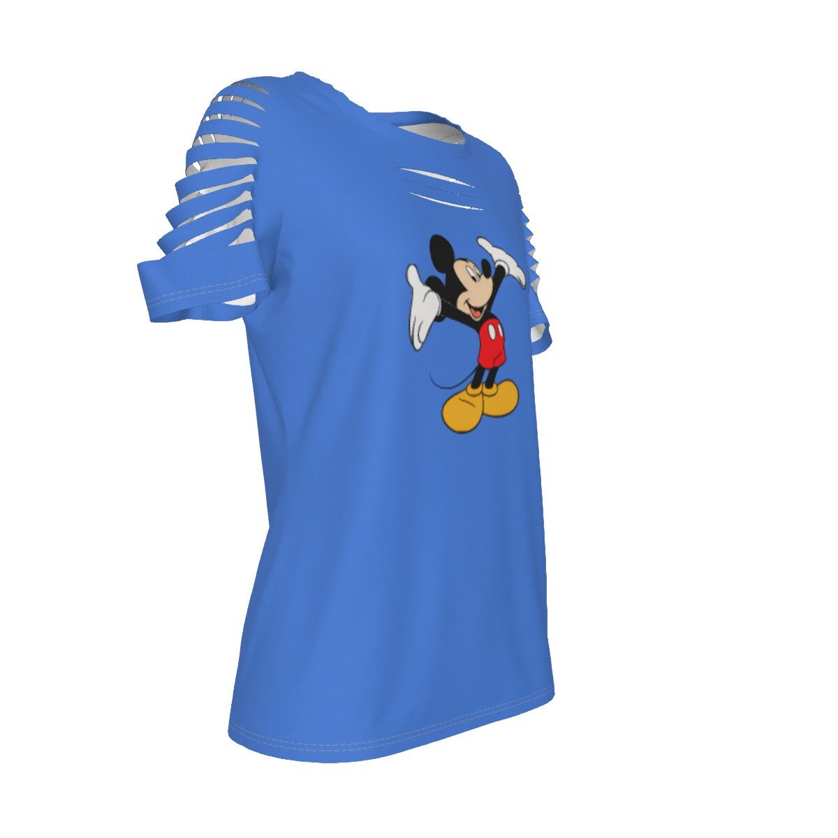 Classic Mickey Mouse Custom Ripped T-shirt - Etsy