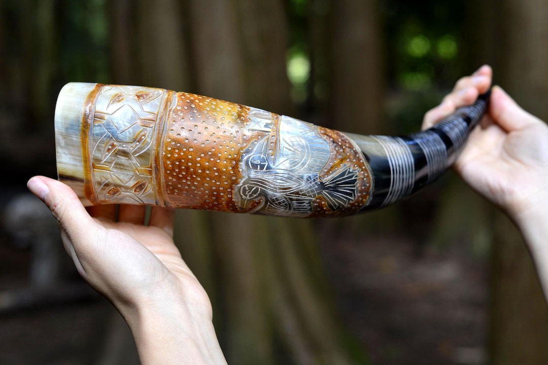 Raven’s Oath – Hand-carved Viking Drinking Horn - Etsy