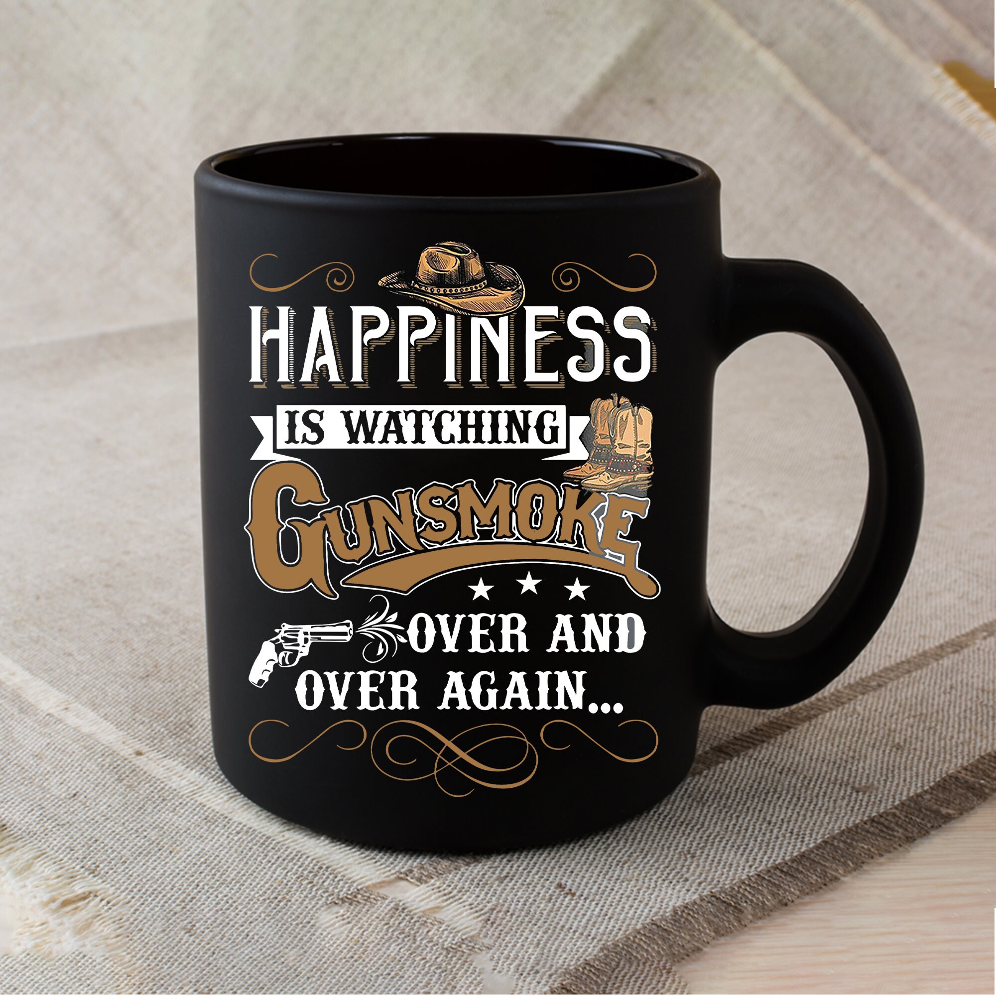 Happiness is Watching Gunsmoke Coffee Mug Best Gift for Friends ...