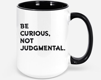 Be Curious Not Judgmental Walt Whitman Accent Coffee Mug 11oz - Etsy