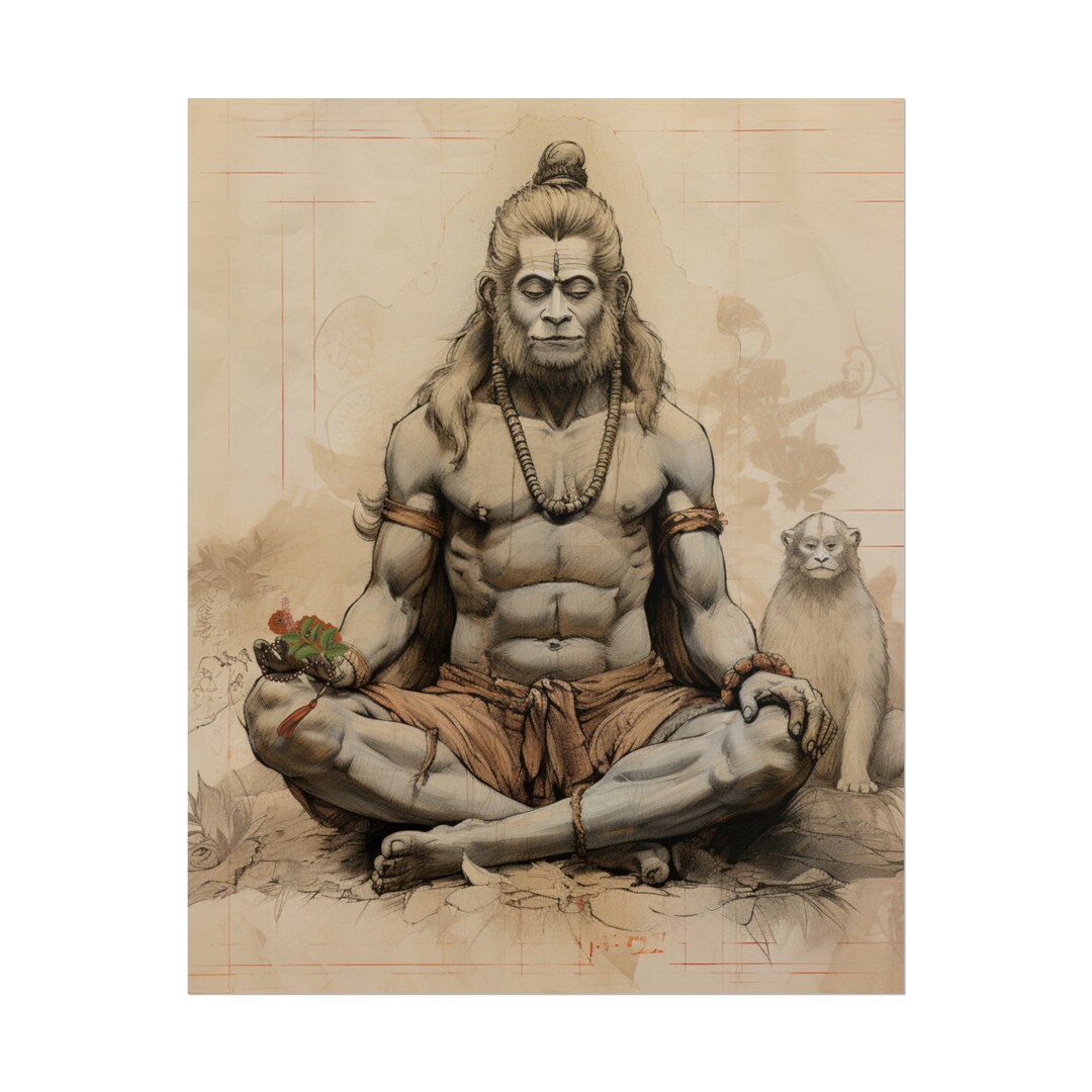 Hanuman, Ram Devotee, Yogi, Saint, Meditation, Indian Hindu God of ...