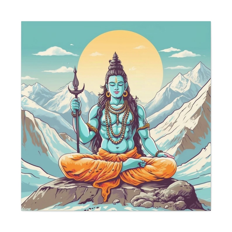 God Shiva, Meditating, Indan, Hindu, Vedic, in Canvas Gallery Wraps - Etsy