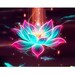 Digital Art of Lotus | Neon Lit | Synthwave | Printable Art Work | Wall ...
