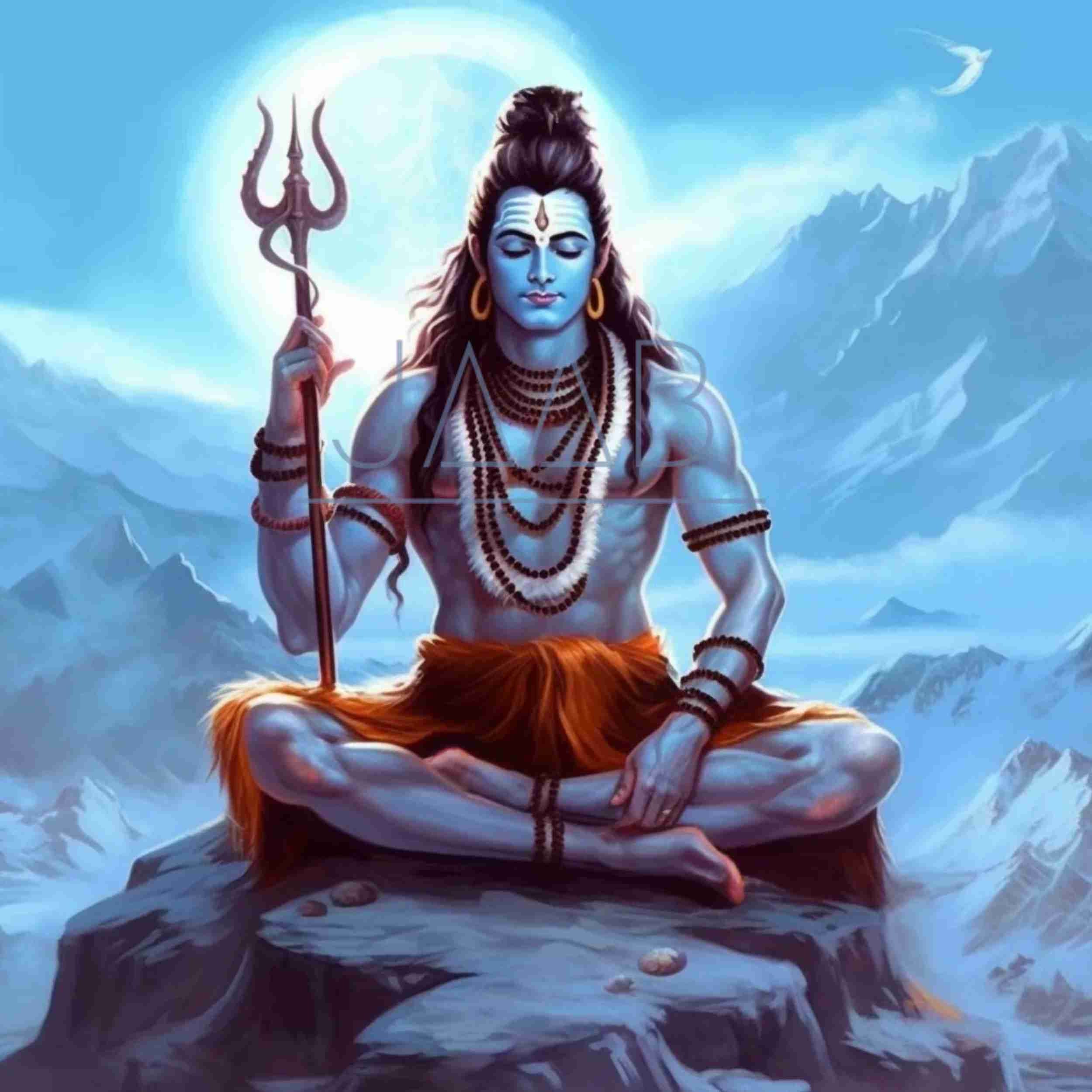 God Shiva, Meditating for Printable Art Work Digital Download - Etsy