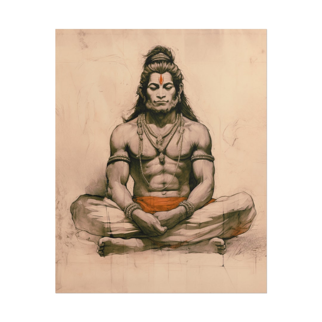 Hanuman, Ram Devotee, Yogi, Saint, Meditation, Indian Hindu God of ...