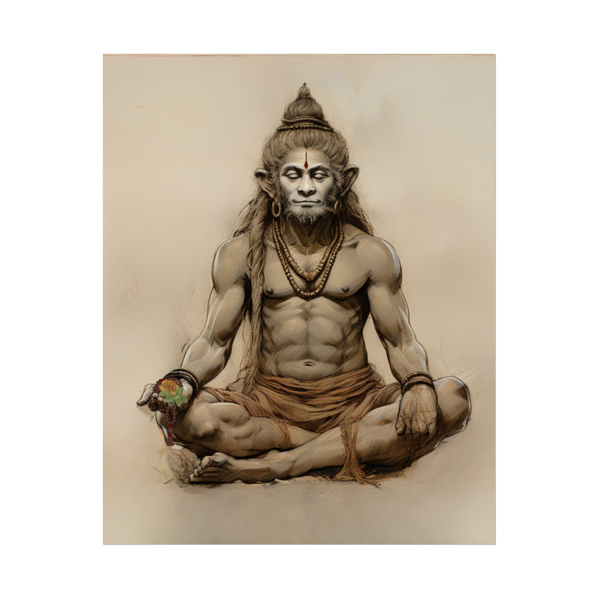 Hanuman Ram Devotee Yogi Saint Meditation Indian Hindu - Etsy