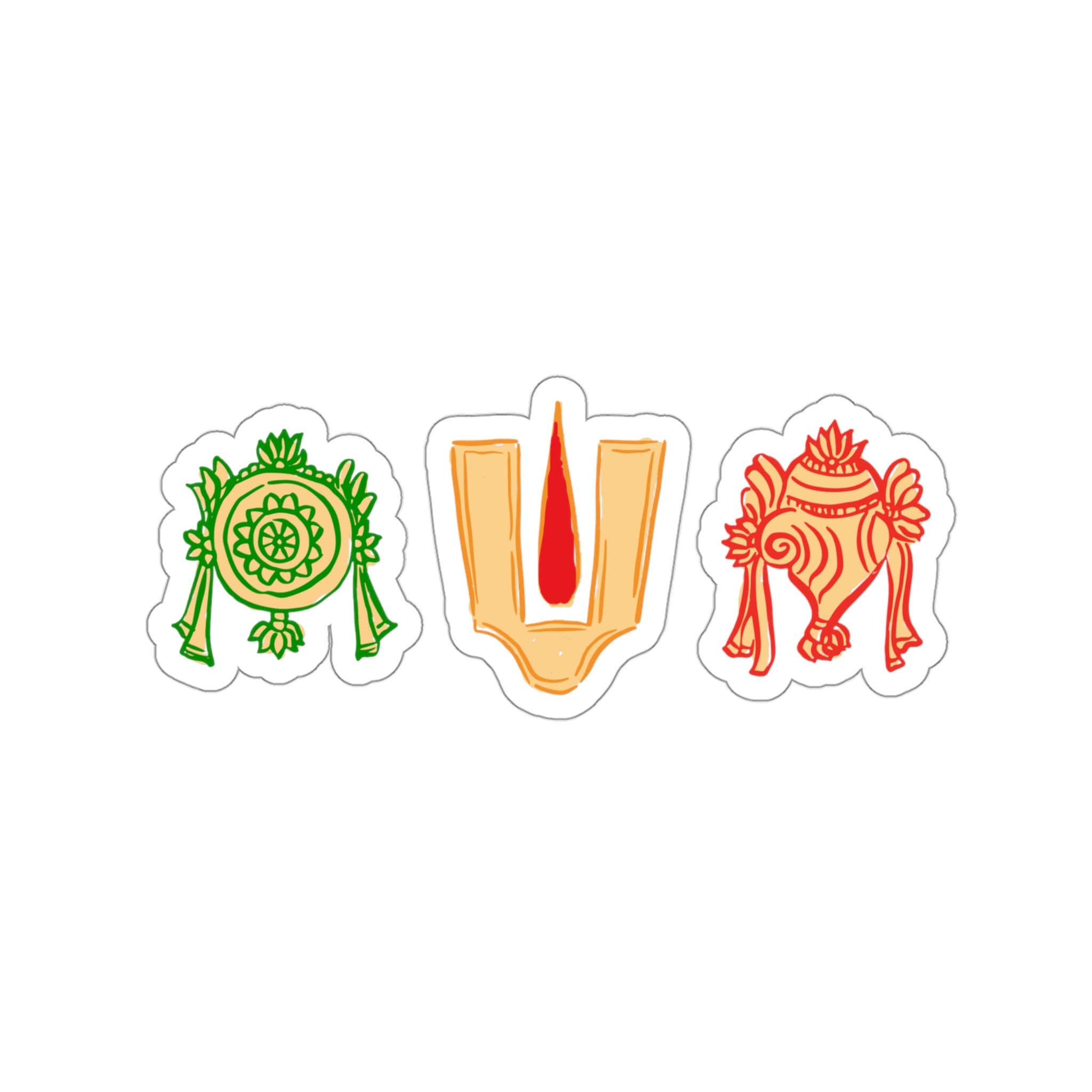 Namam Sangu Chakram Of Lord Thirupathi Balaji Hindu God Kiss Cut Stickers Etsy