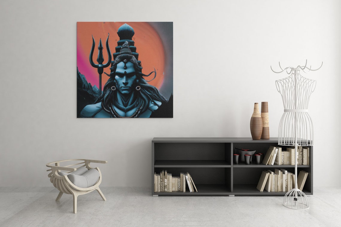Digital Art of Lord Shiva in Meditation | Neon Lit | Synthwave ...