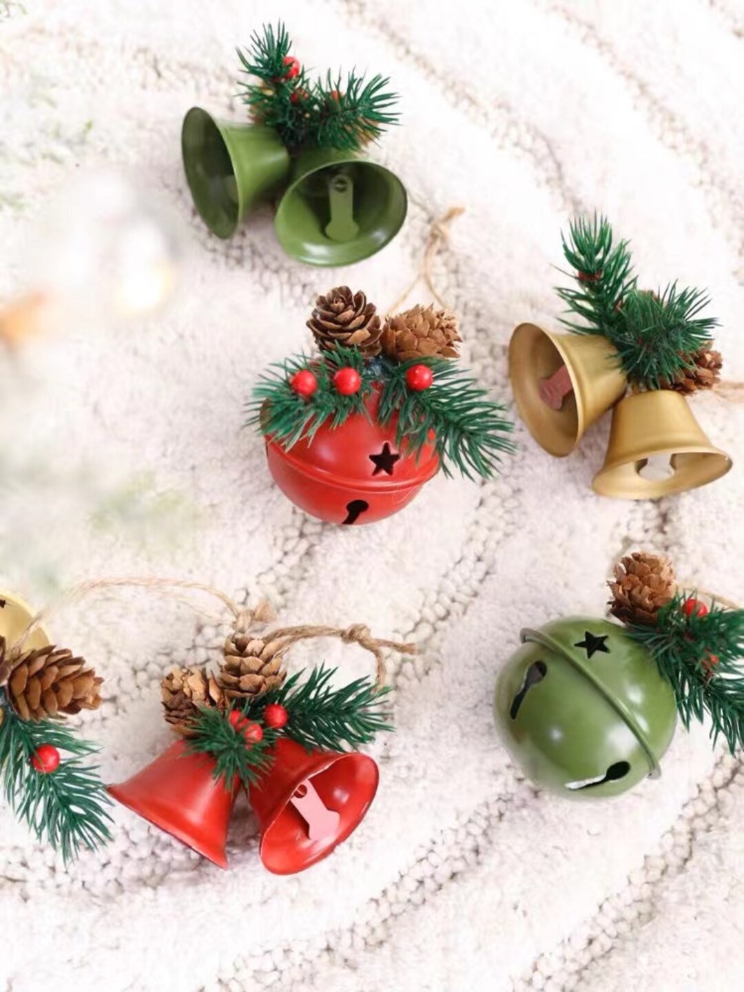 Christmas Bells Ornament Holiday Bells Home Decors Colorful - Etsy