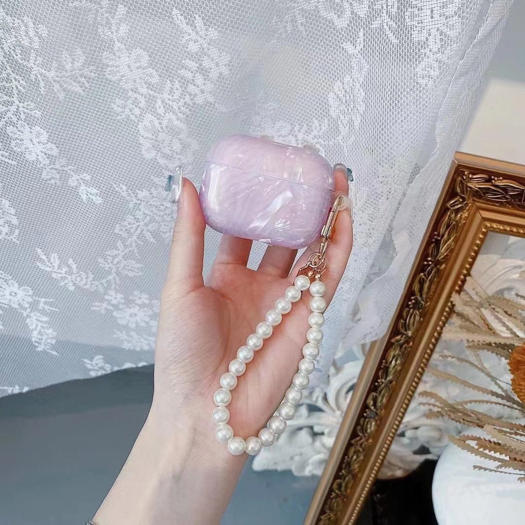 Purple AirPod Case With Pearl Charms for Gen 1&2 3 Pro - Etsy