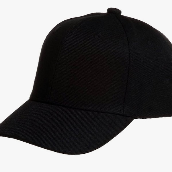 Black Baseball Cap - Etsy