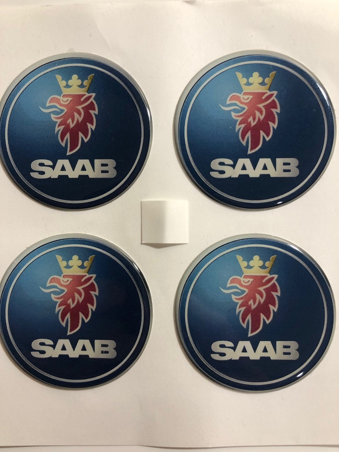 Saab 4 X All Sizes 3D Print Logo Domed Stickers for Wheel - Etsy