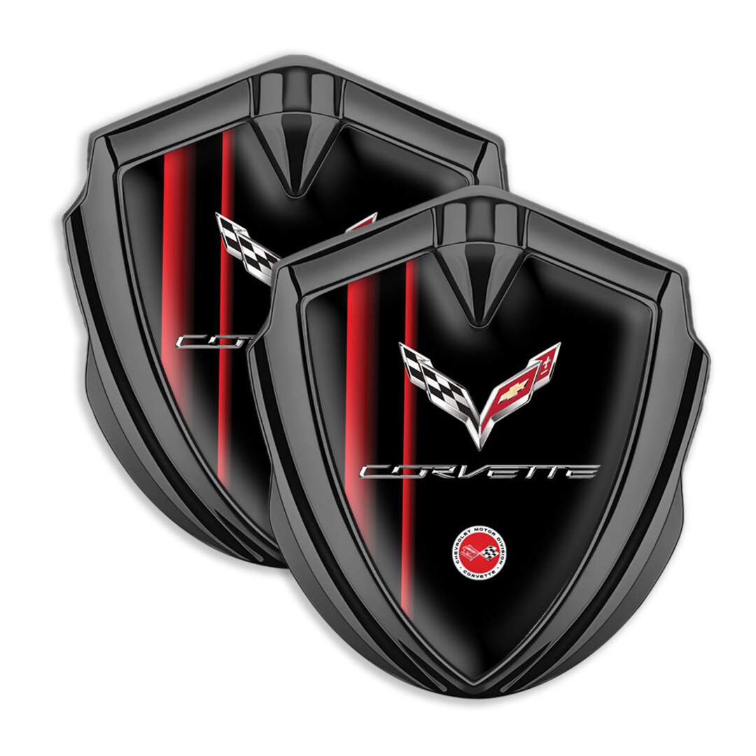Self-adhesive Metal Sticker Chevrolet Corvette Shield Decal - Etsy