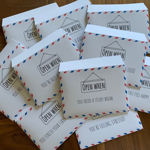 Open When College Envelopes - Etsy