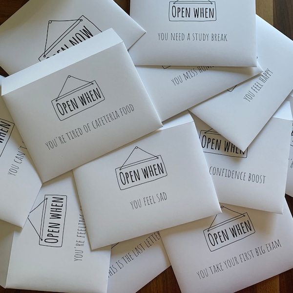 Open When College Envelopes - Etsy