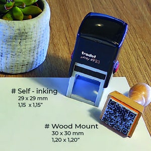 Custom QR Code Self-ink, Rubber Stamp QR Code Instagram, QR Social ...