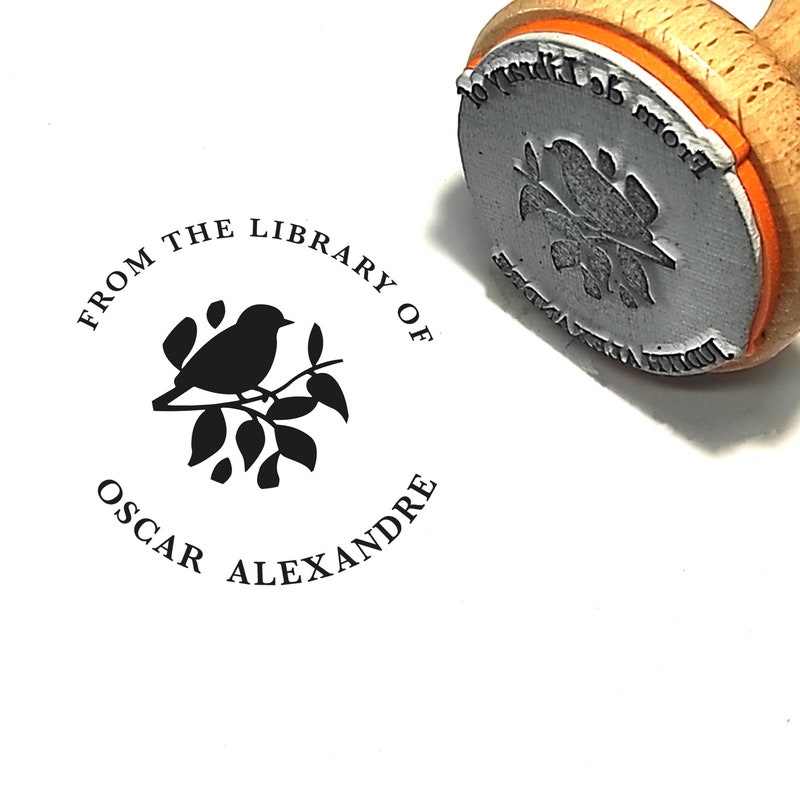 Library Stamp - Etsy
