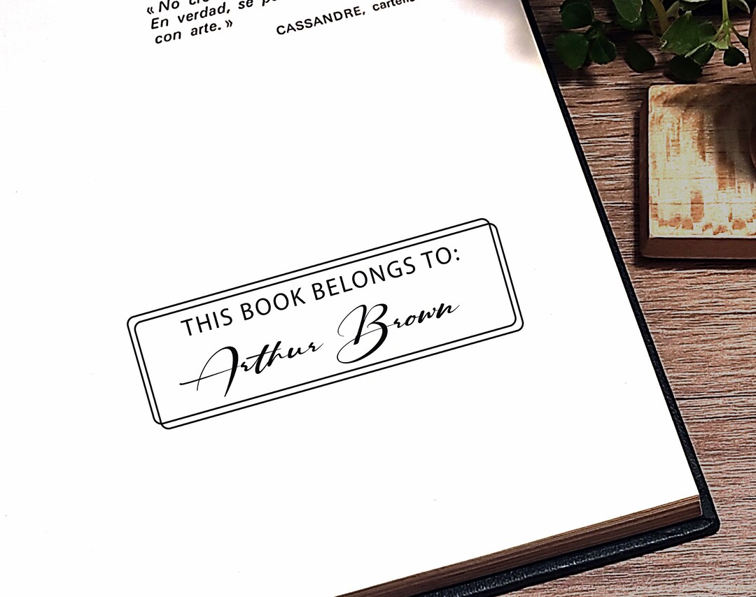 EX LIBRIS STAMP, Monogram Rubber Stamp, Library Stamp Personalized ...