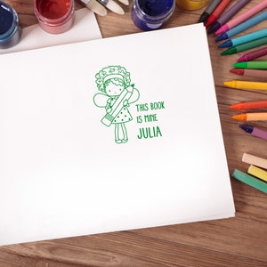 Book Stamp. Library Stamps for Kids. Personalized Book Stamp for ...