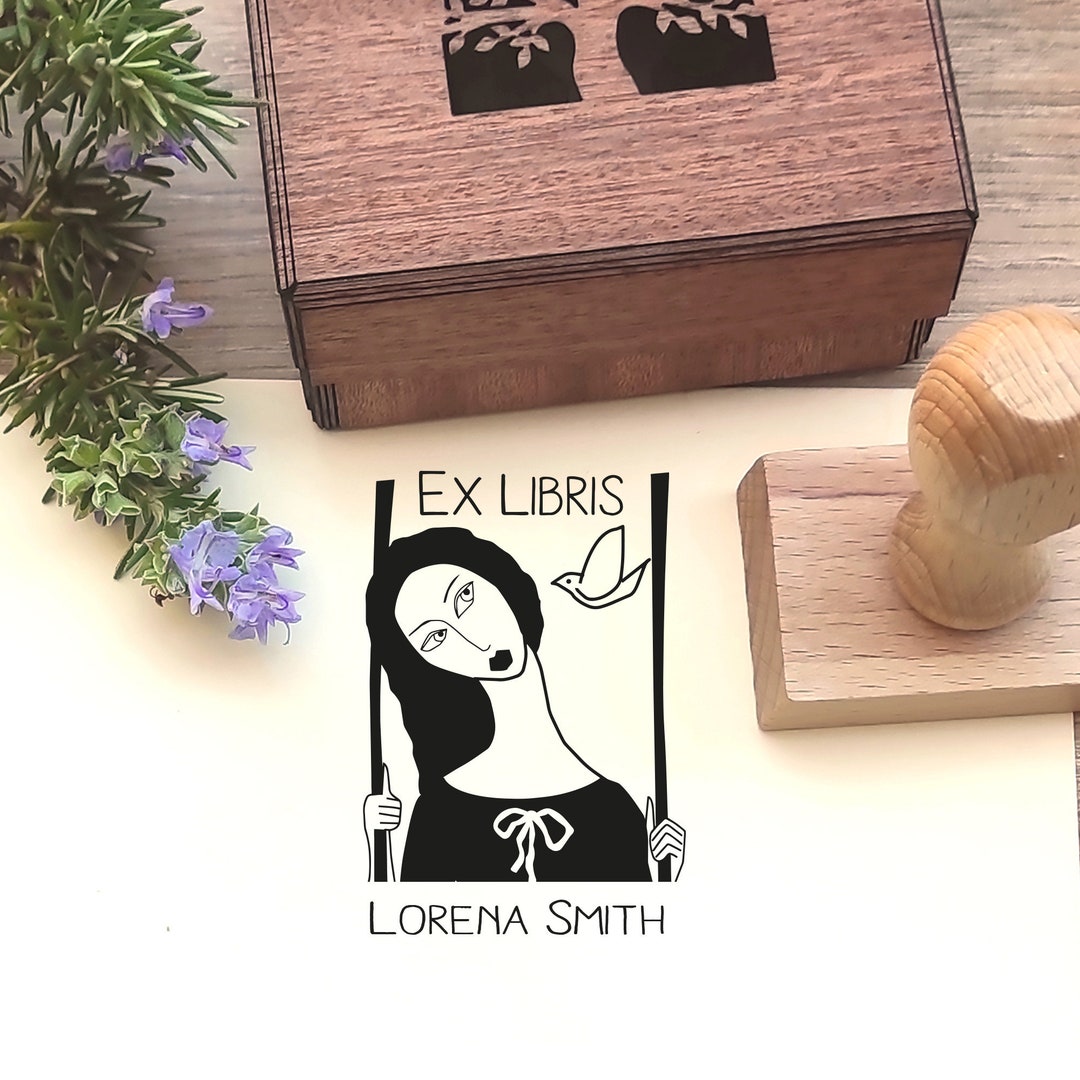 Personalized Ex Libris Stamp: Custom Library Book Stamp With Gift Box ...