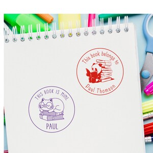 Book Stamp. Library Stamps for Kids. Personalized Book Stamp for ...