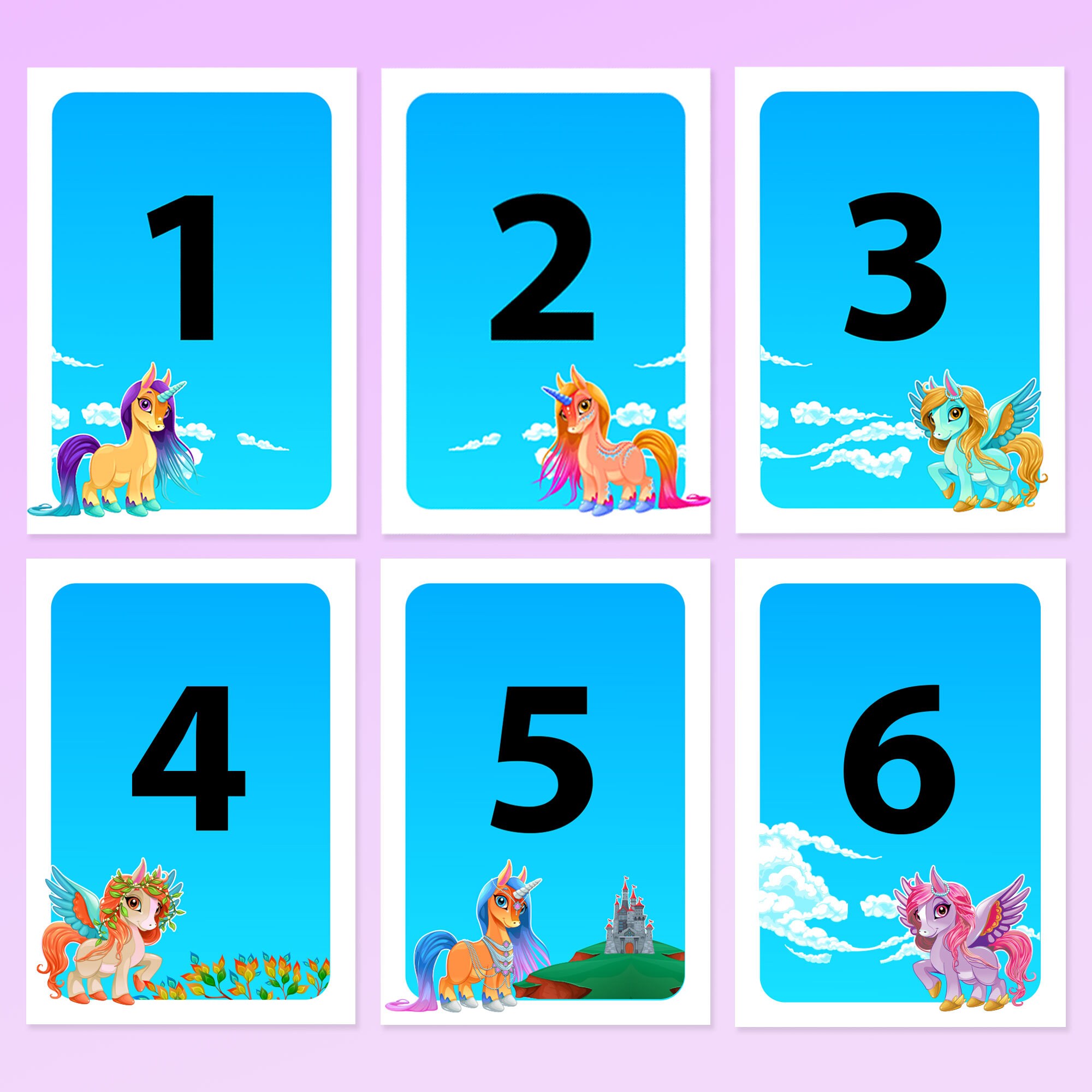 Unicorn Maths Cards - Etsy