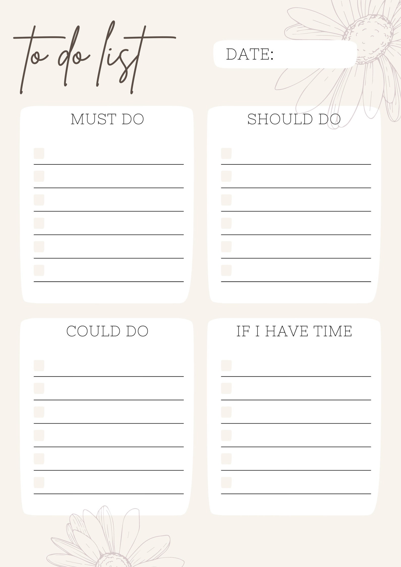 EDITABLE to Do List and Daily Planner - Printable Weekly Planner and to ...