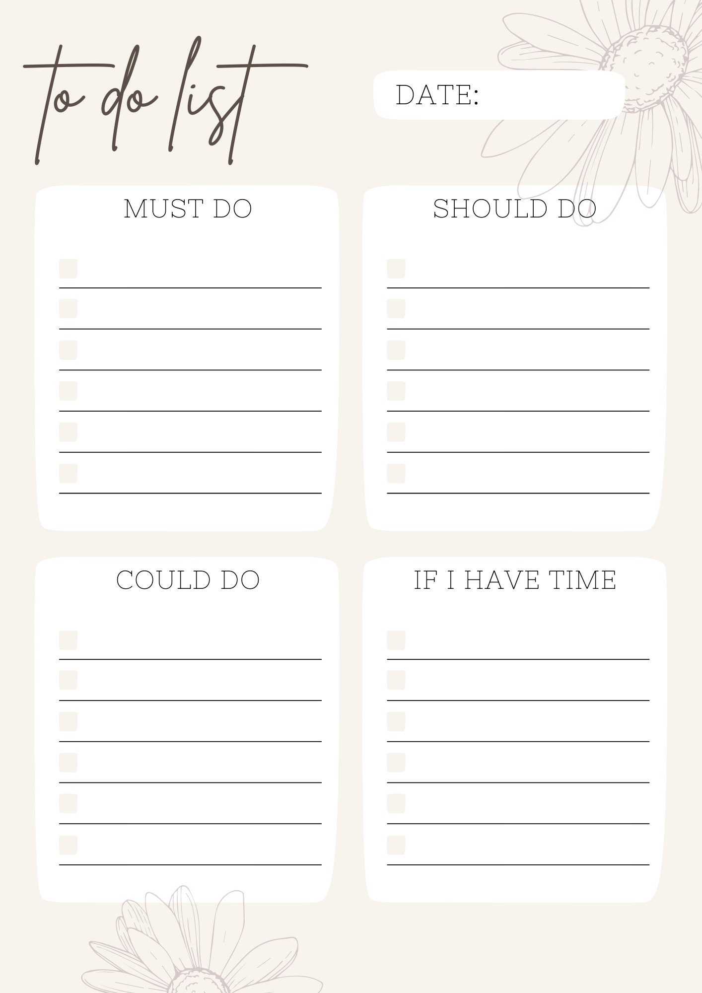 EDITABLE to Do List and Daily Planner - Printable Weekly Planner and to ...