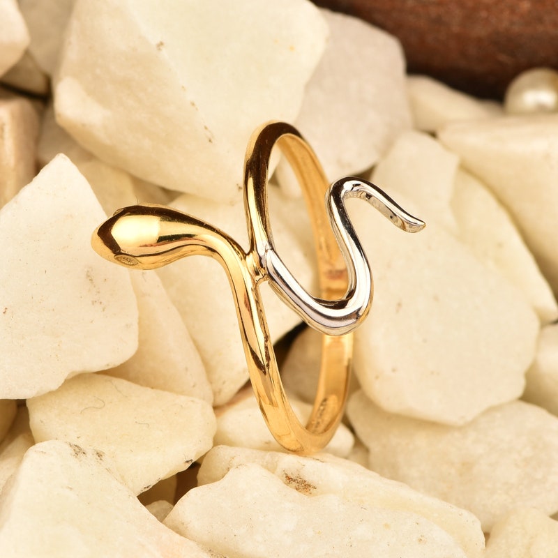 Gold Snake Ring - Etsy